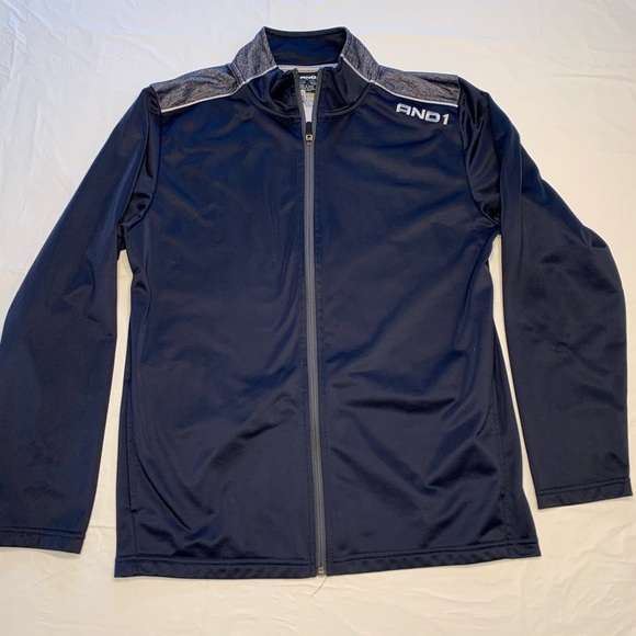 And1 | Jackets & Coats | And Full Zip Navy Blue Basketball Track Jacket ...